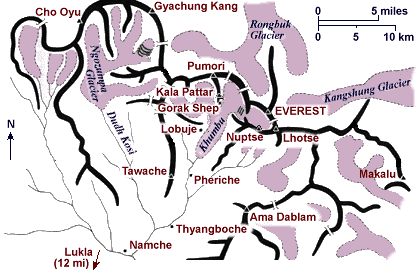 1997 Maps and Routes from Everest Cybercast Live with Todd Burleson